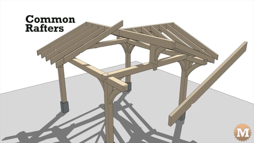 Three Gable Timber Frame Garden or Patio Covering Pavilion