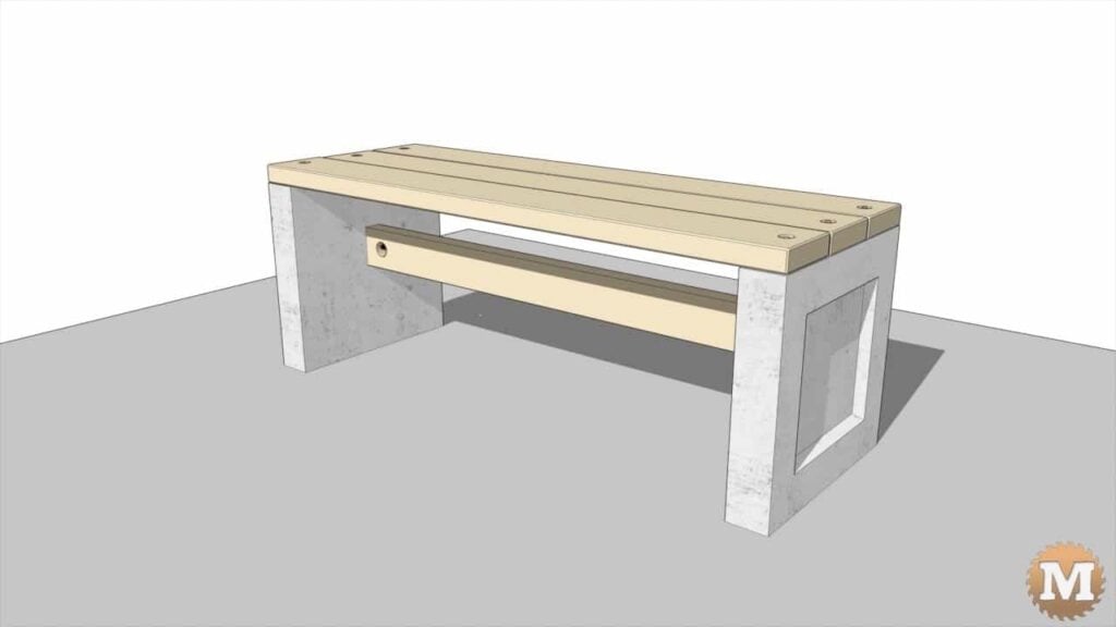 Make a Concrete Garden Bench