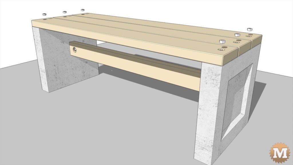 Make a Concrete Garden Bench