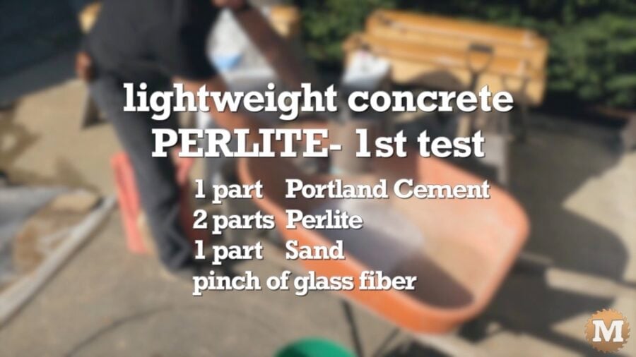 Lightweight Concrete Garden Boxes - Pt 3.5 Perlite, Portland & CSA Cement