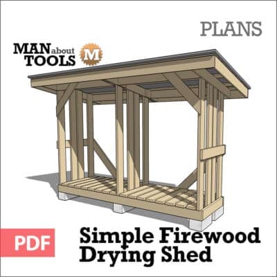 Simple Firewood Drying Shed - Digital Plan