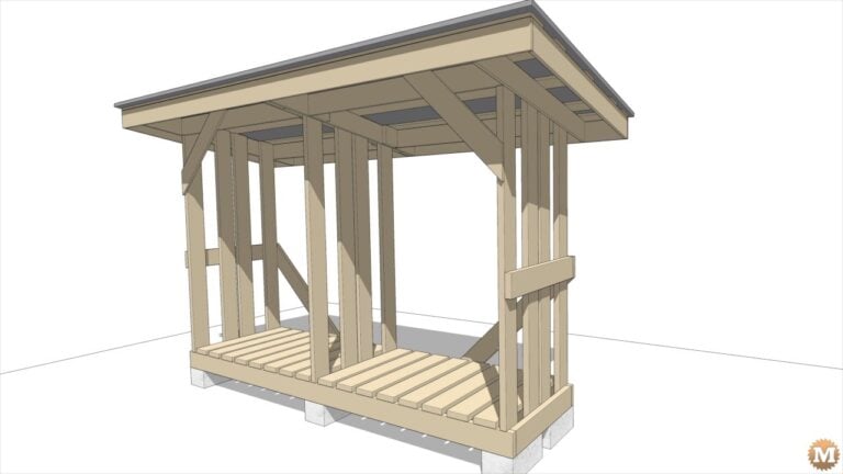 Simple Firewood Drying Shed - Digital Plan